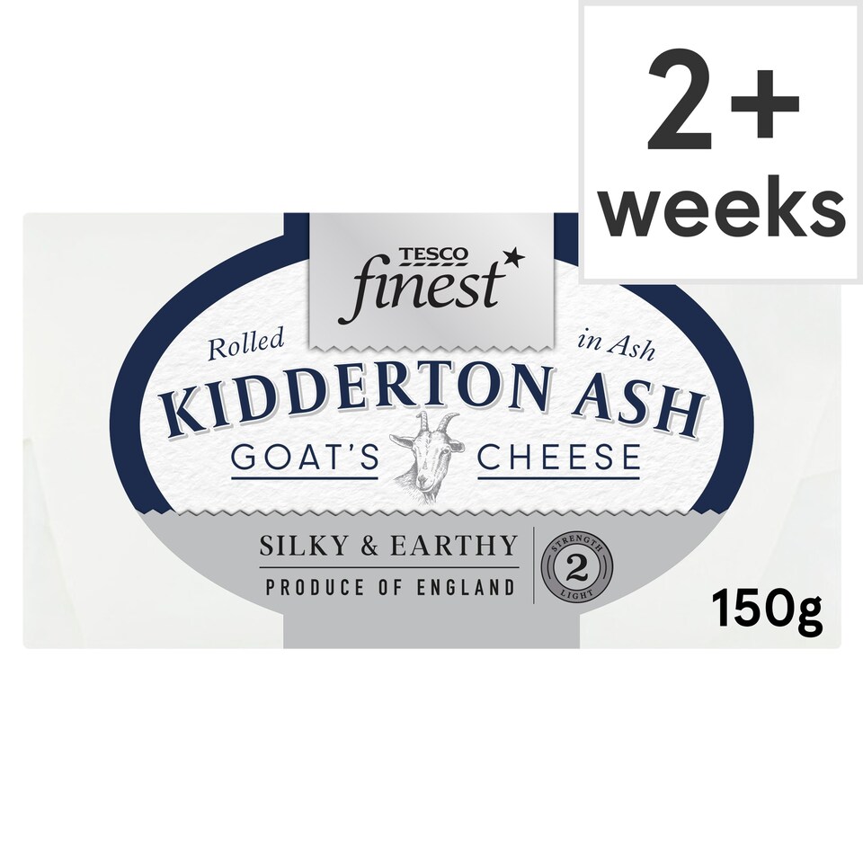 Tesco Finest Kidderton Ash Goats Cheese 150G - Tesco Groceries