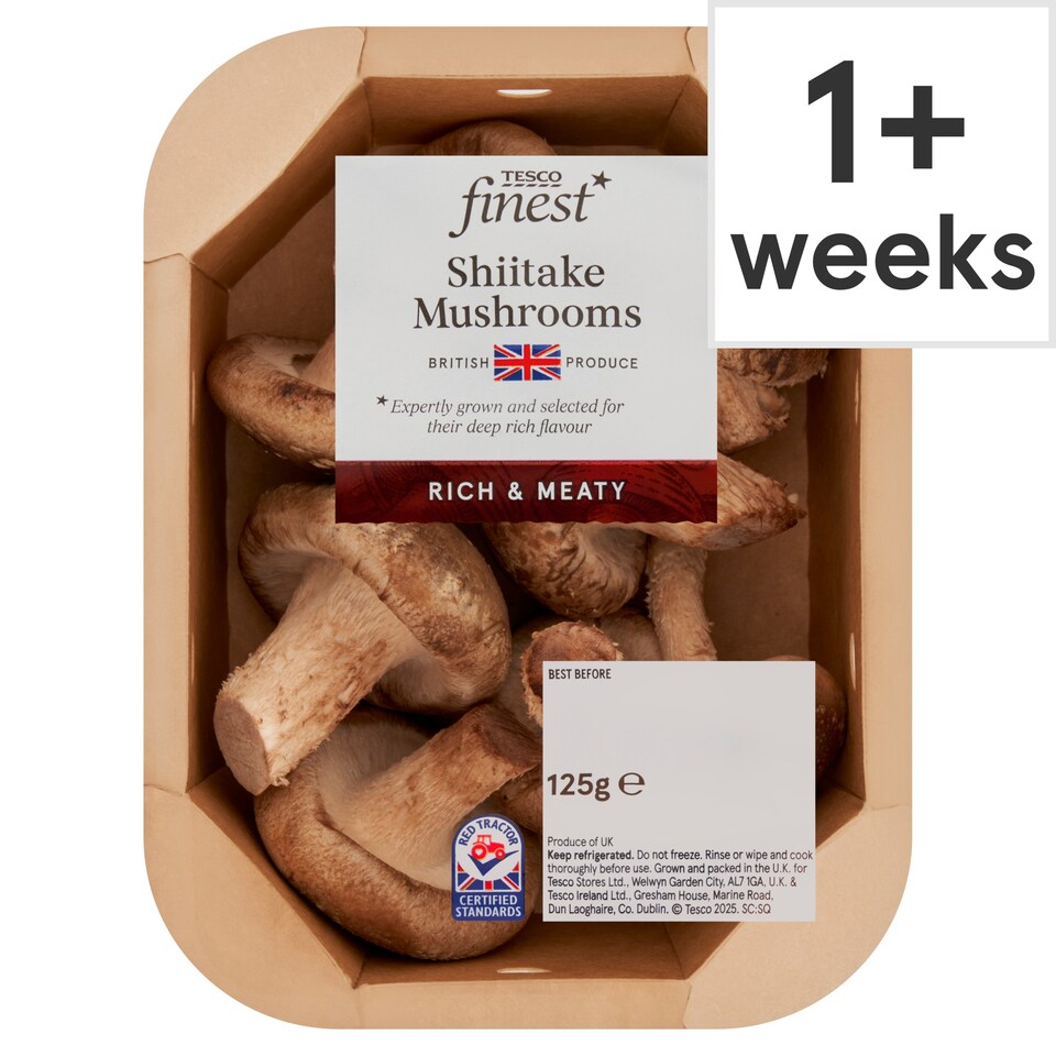 Tesco Finest Shiitake Mushrooms 125G - Tesco Groceries