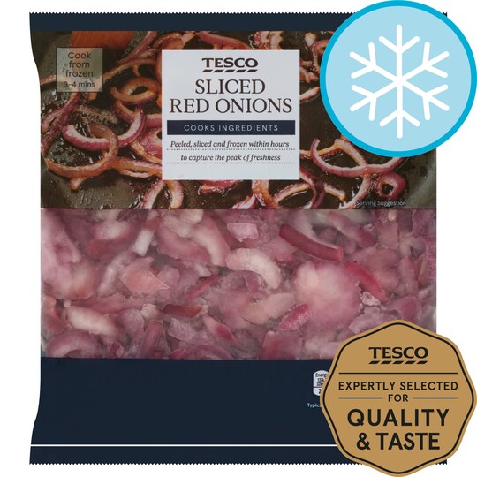 Tesco Sliced Red Onions 500G - Tesco Groceries