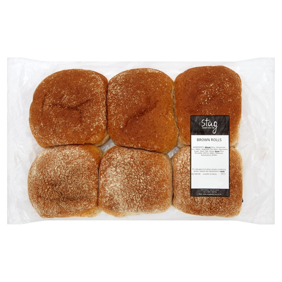 Stag Brown Rolls 6 Pack - Tesco Groceries