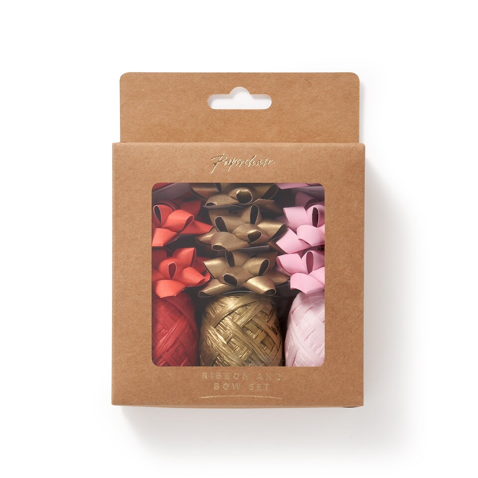 Paperchase Christmas Bow and Raffia Pack - Tesco Groceries