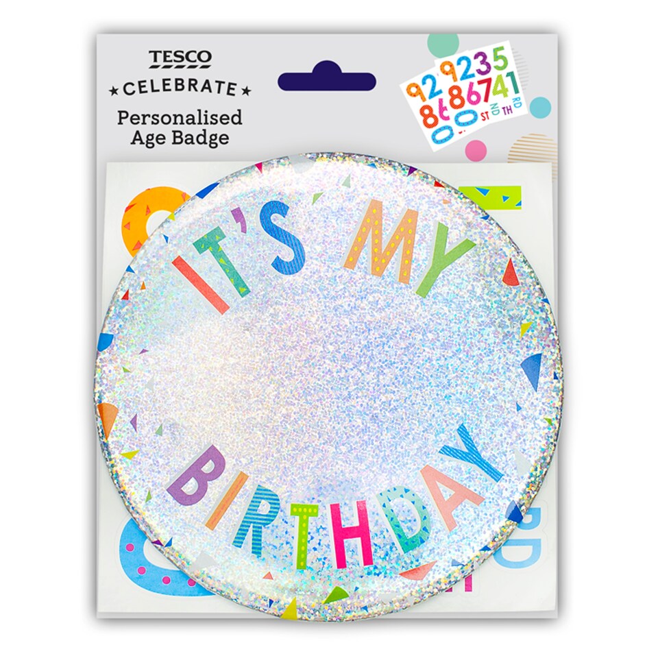 Tesco Personalised Age Badge - Tesco Groceries