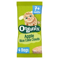 Organix Apple Rice Cake Clouds 4 Pack 72G - Tesco Groceries
