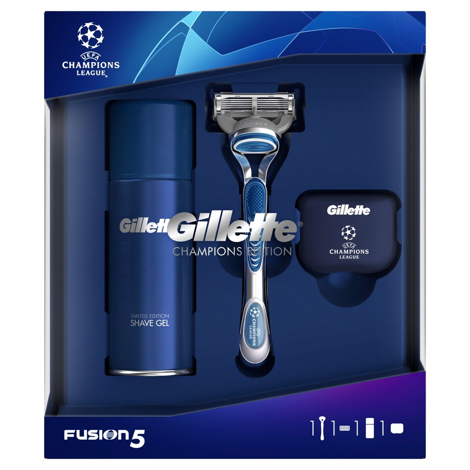 Gillette Ajándékcsomag Fusion5 Borotva + Borotvazselé + Pengevéd ...