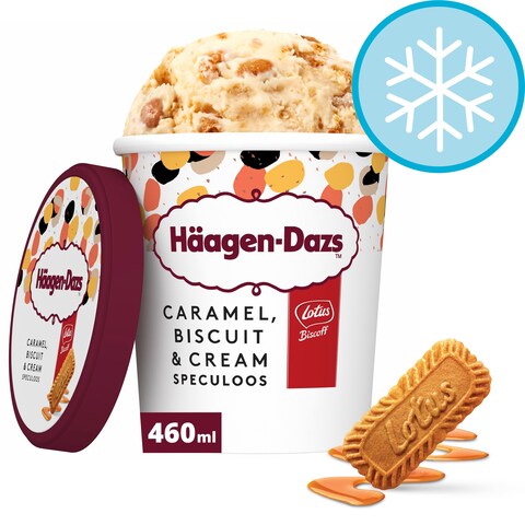 Haagen-Dazs Lotus Biscoff Caramel & Cream Ice Cream Tub 460ml - Tesco ...
