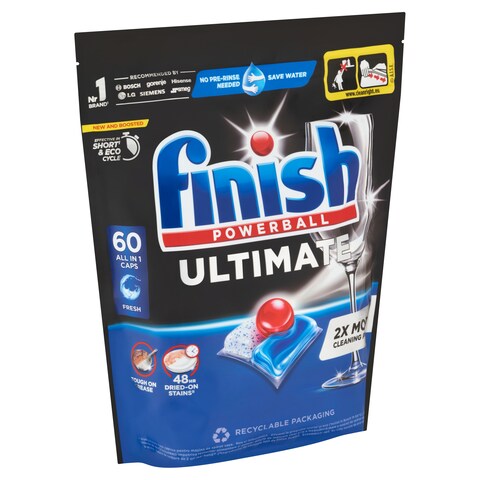 Finish Powerball Ultimate All in 1 Fresh Dishwasher Capsules 60 pcs 774 ...