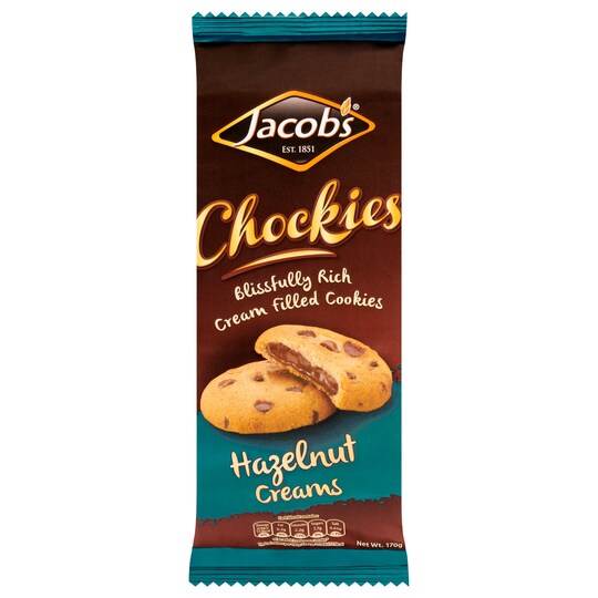 Jacobs Chockies Hazelnut 170G - Tesco Groceries