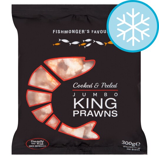Fishmongers Favourite C&P Jumbo King Prawns 300G - Tesco Groceries