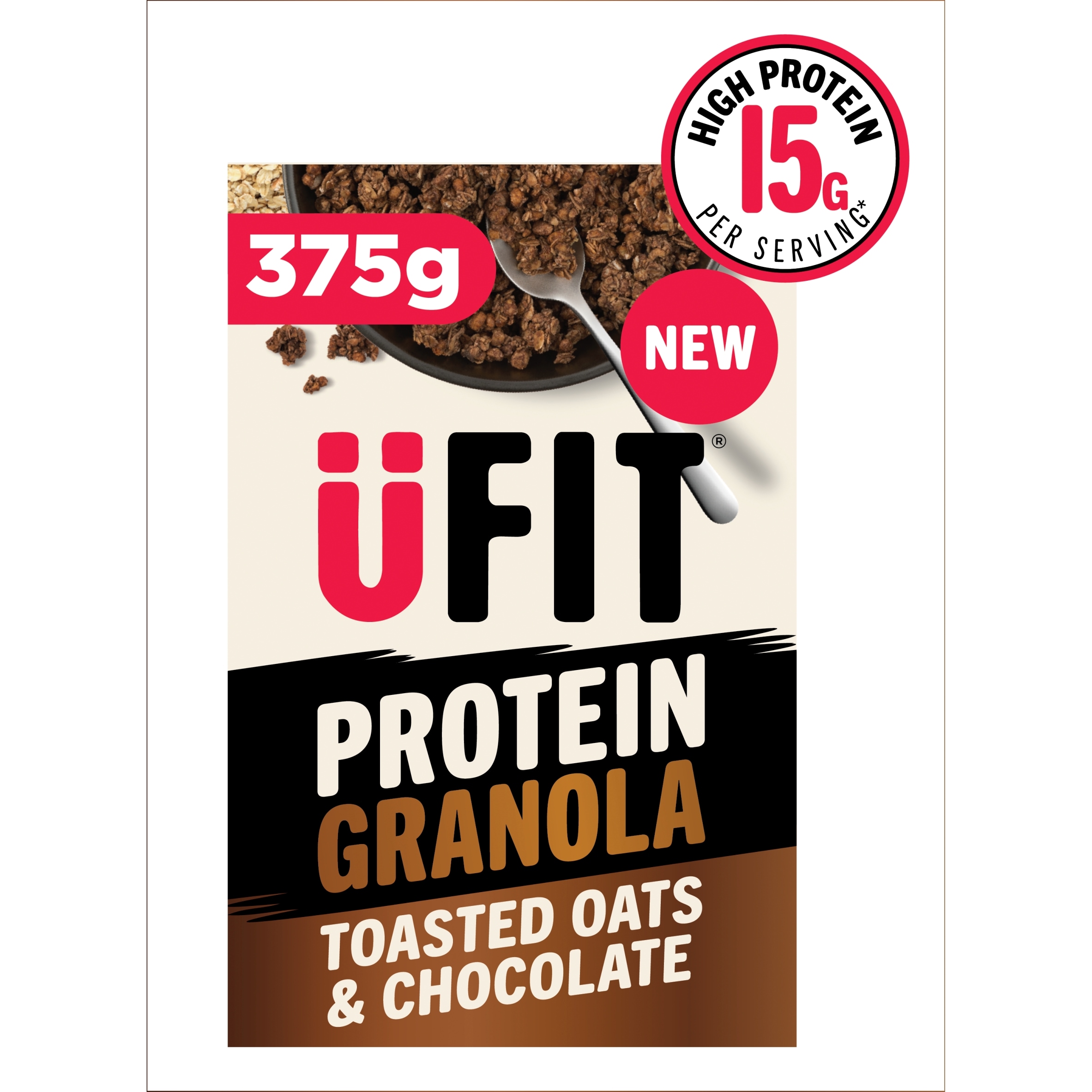UFIT Protein Granola Toasted Oats & Chocolate Cereal 375g - Tesco Groceries
