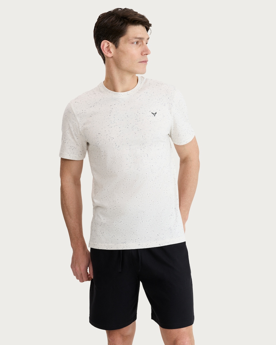 F&F Cotton Rich Speckled Pyjama Set in Multi - Tesco Groceries