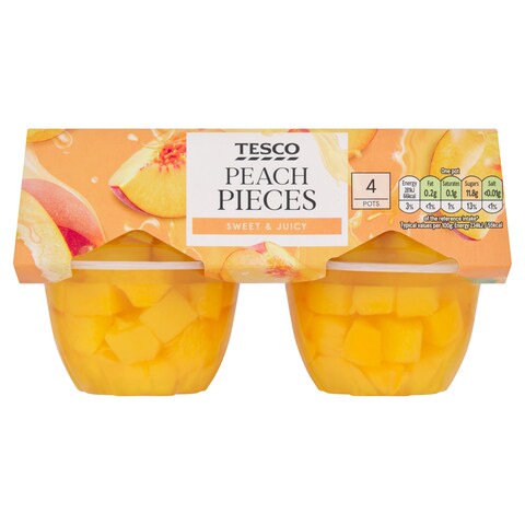Tesco Peach Pieces 4 x 120g - Tesco Groceries