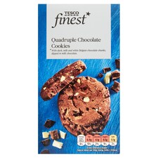Tesco Finest Quadruple Chocolate Cookies 200G - Tesco Groceries