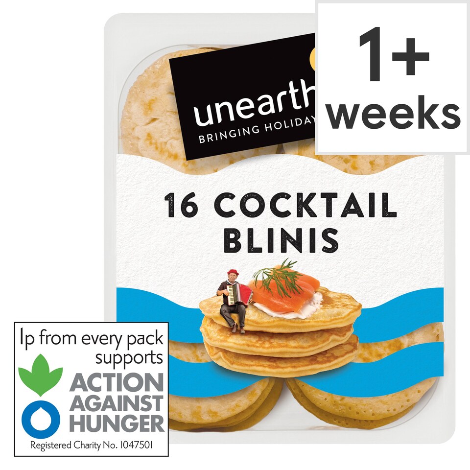 Cecile's Cuisine 16 Cocktail Blinis 135G - Tesco Groceries