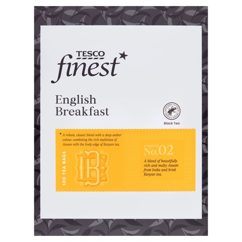 Tesco Finest English Breakfast Tea Bags 100 Pack 250g - Tesco Groceries