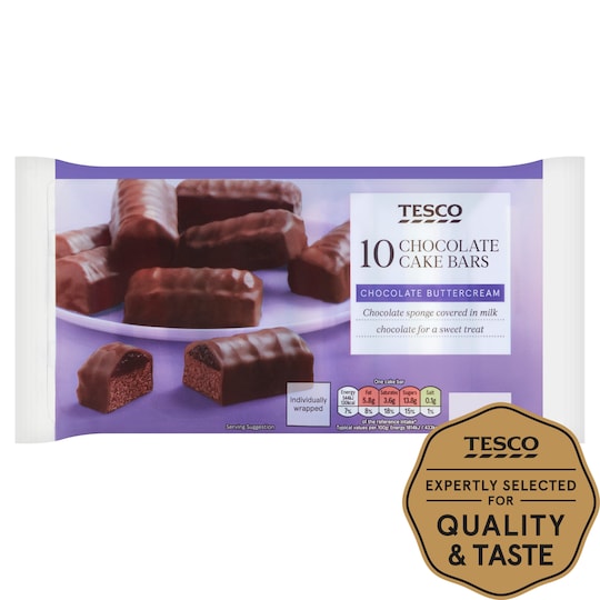 Tesco 10 Chocolate Cake Bars - Tesco Groceries