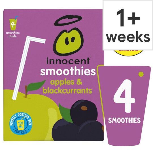 Innocent Kids Smoothies Apple & Blackcurrant 4X150ml - Tesco Groceries