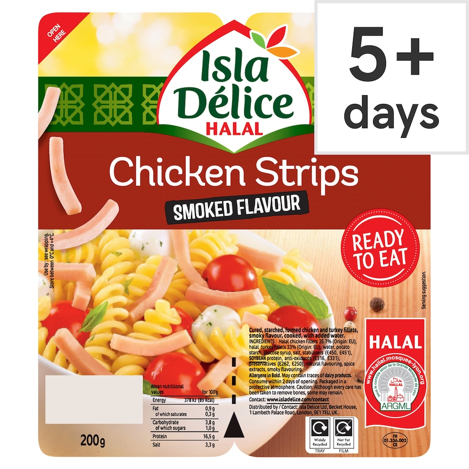 Isla Delice Halal Chicken Strips 200g - Tesco Groceries
