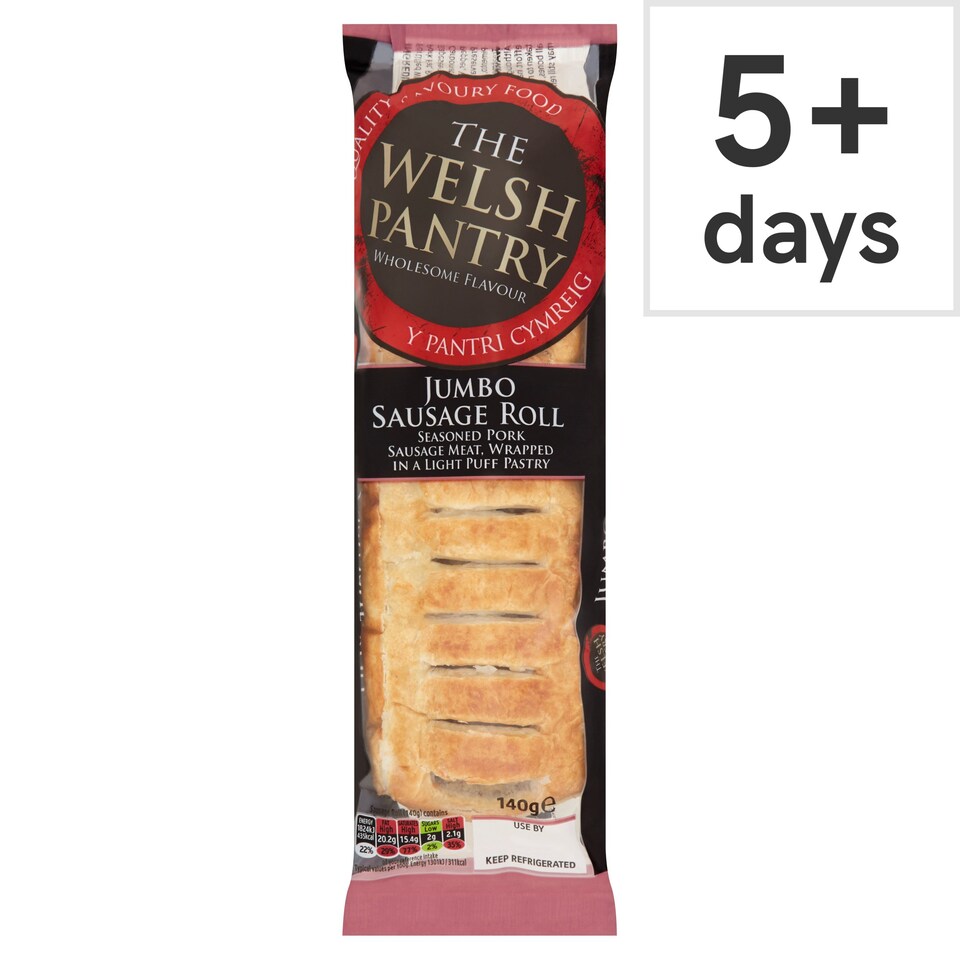 Welsh Pantry Jumbo Sausage Roll 140G (L) - Tesco Groceries