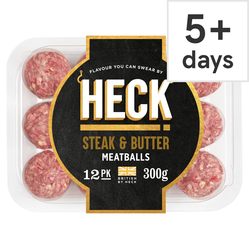 Heck Steak & Butter Meatball 12 Pack 300G - Tesco Groceries