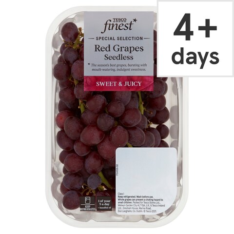 Tesco Finest Red Grapes Seedless 400G - Tesco Groceries