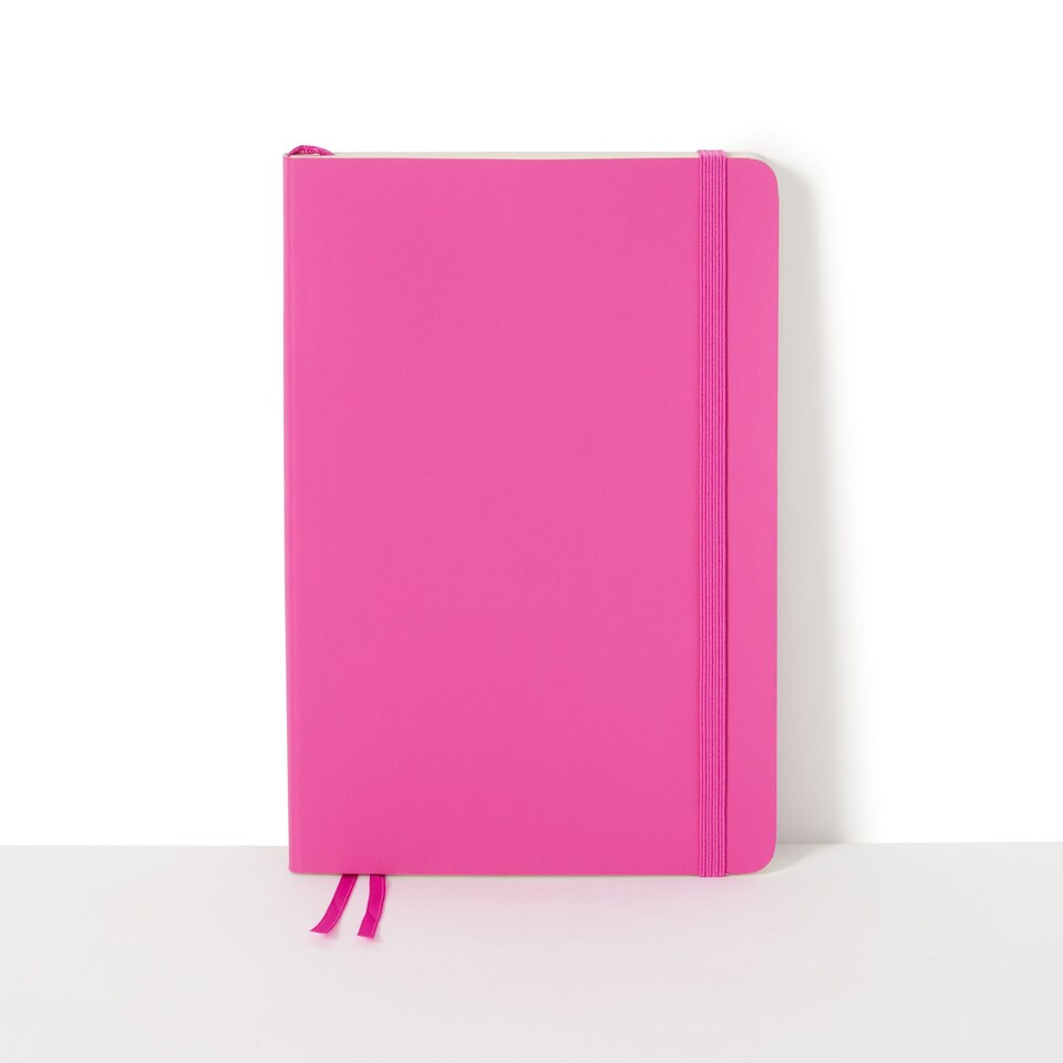Agenzio Soft Touch Medium Ruled Notebook Radish - Tesco Groceries