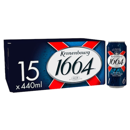 Kronenbourg 1664 Beer 15 X 440Ml - Tesco Groceries