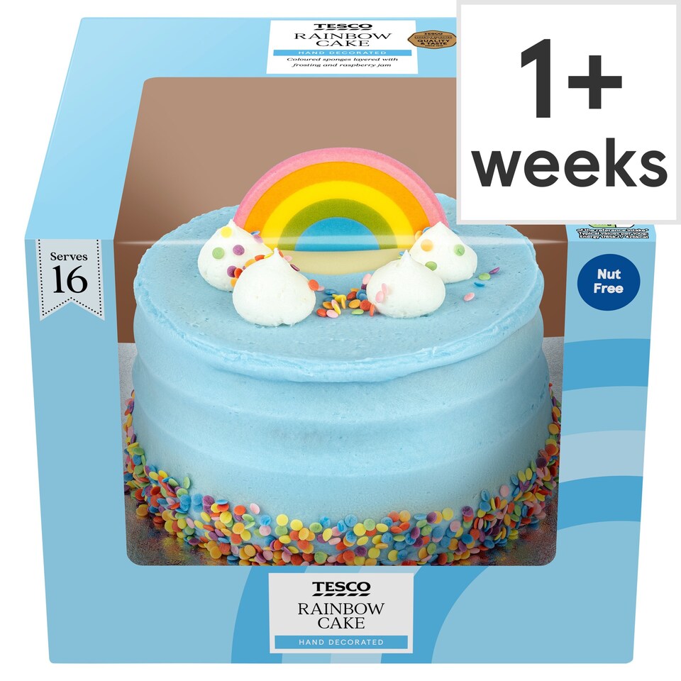 Tesco Rainbow Cake - Tesco Groceries