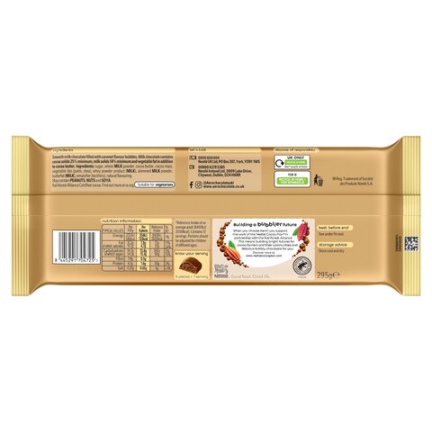 Aero Caramel Chocolate Giant Gifting Bar 295g - Tesco Groceries