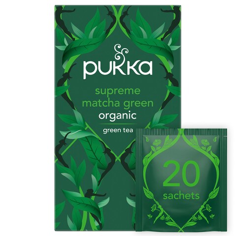 Pukka Organic Matcha Green 20 Tea Bags 30G - Tesco Groceries