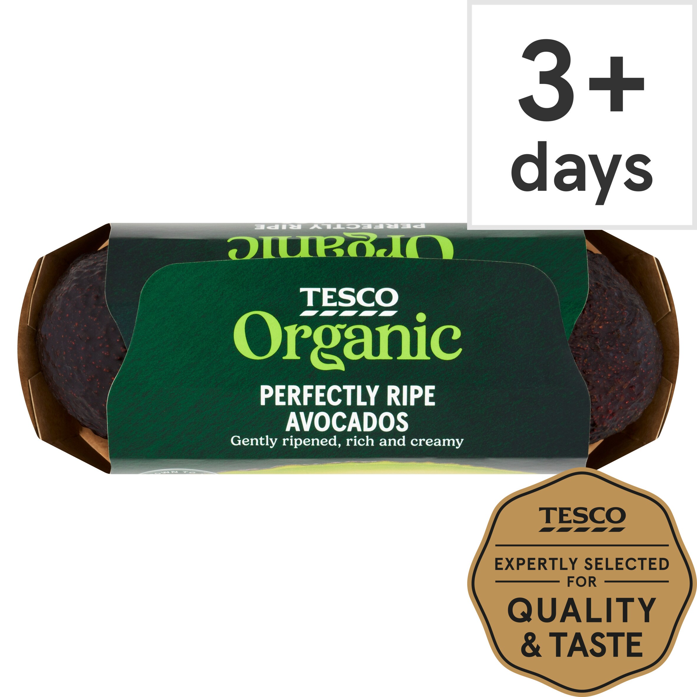 Tesco Organic Ripe & Ready Avocados Minimum 2 Pack - Tesco Groceries