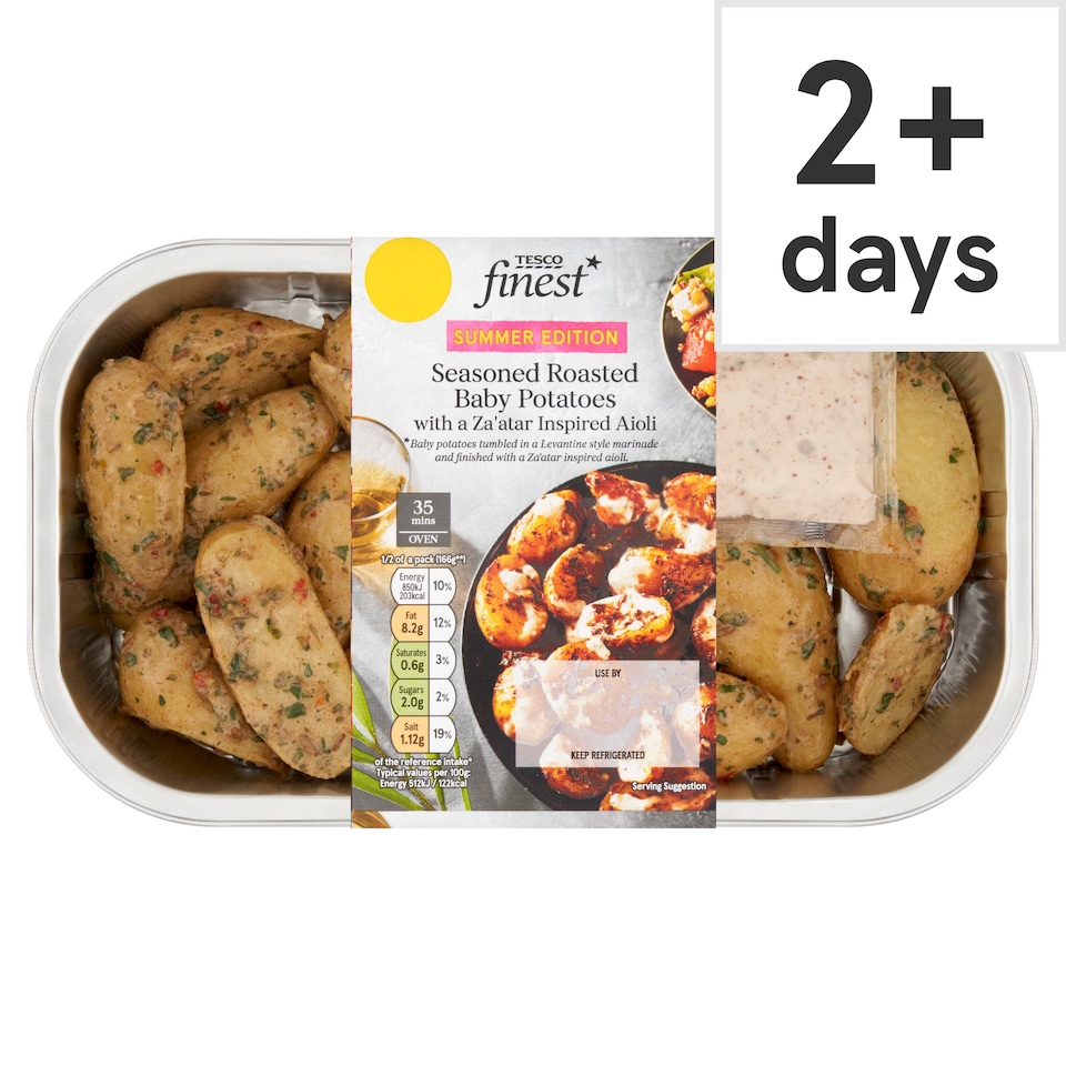 Tesco Finest Roasted Baby Potatoes with Za'atar Inspired Aioli 400g ...