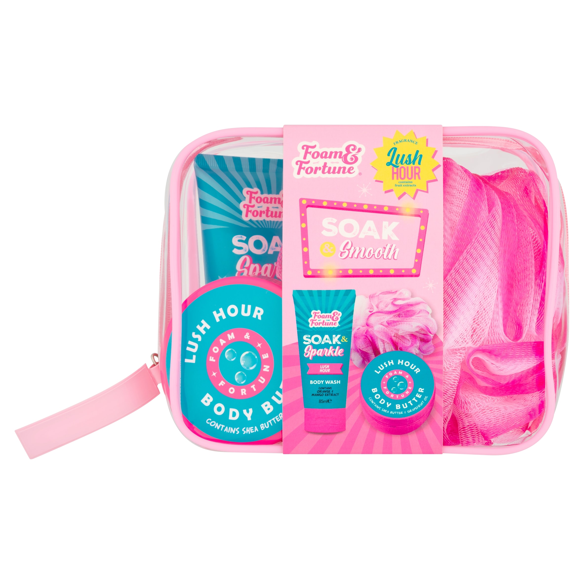 Foam & Fortune soak & smooth lush hour body wash & body butter set ...