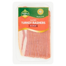 Najma Sliced Smoked Turkey Rashers 150G - Tesco Groceries