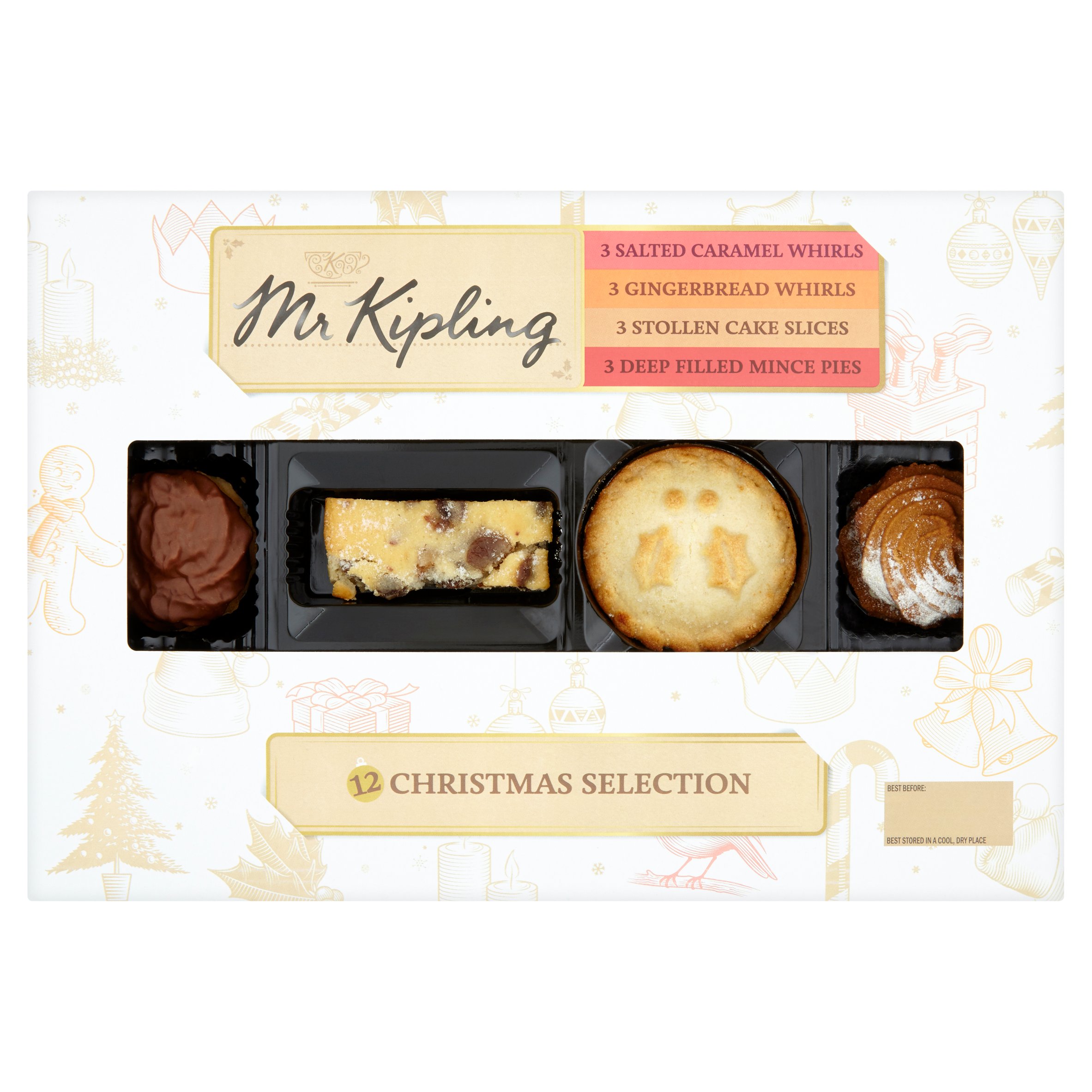 Mr Kipling xmas cakes Seln Box 12pk - Tesco Groceries