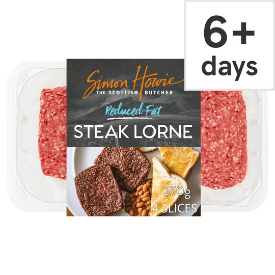 Simon Howie Reduced Fat Steak Lorne 4 Pack 270G - Tesco Groceries