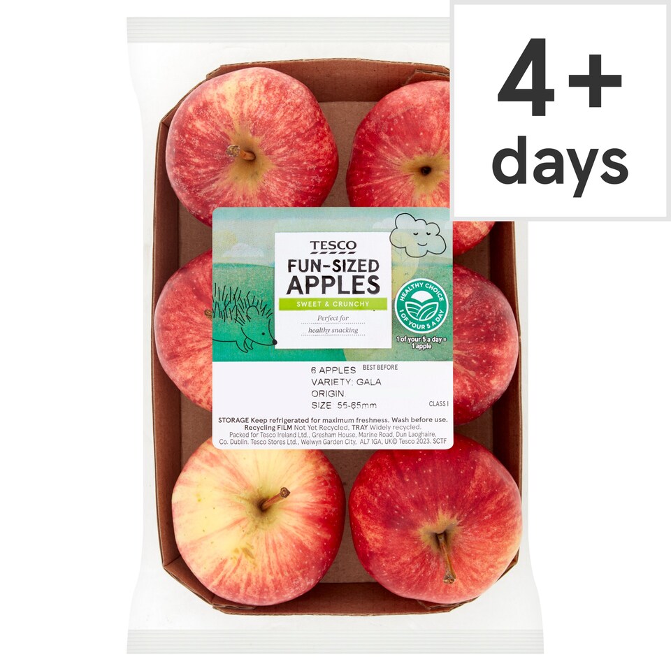 Tesco Fun-Sized Apples 6 Pack - Tesco Groceries
