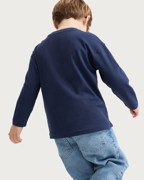Bluey Christmas Pure Cotton Sequin Long Sleeved Top in Navy - Tesco ...