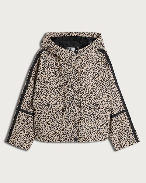 F&F Girls Leopard Print Hooded Jacket in Multi Brown - Tesco Groceries