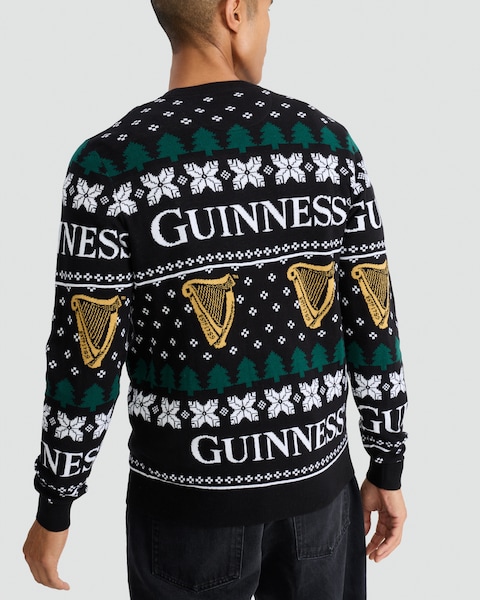 Guinness Pure Cotton Festive Print Knitted Jumper in Multi - Tesco ...