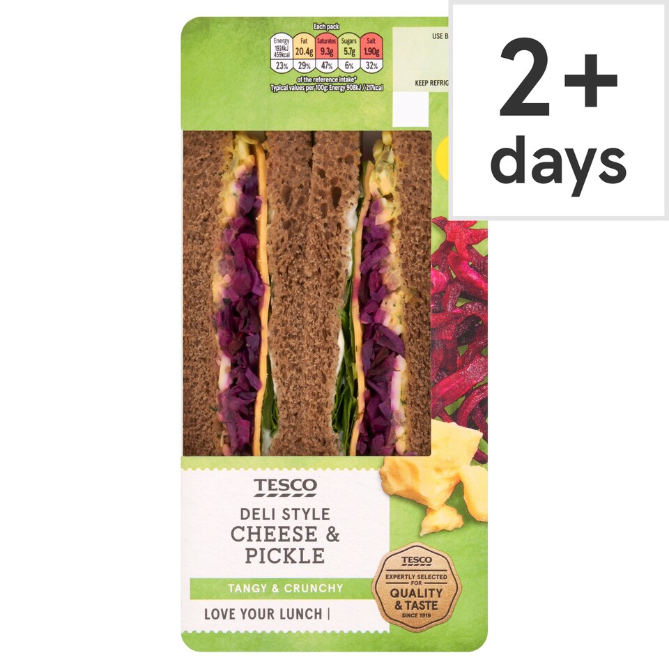 Tesco Deli Style Cheese & Pickle Sandwich - Tesco Groceries