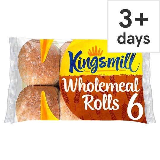 Kingsmill Tasty Wholemeal Rolls 6 Pack - Tesco Groceries