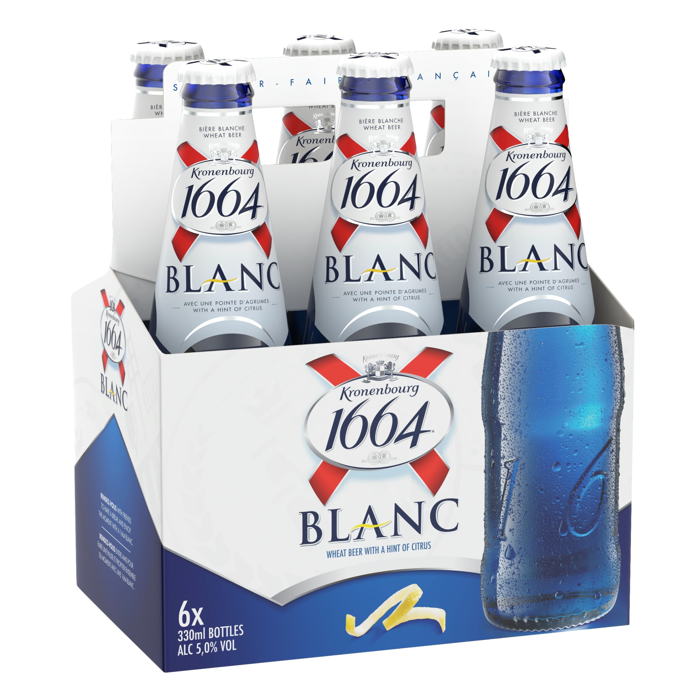 Kronenbourg 1664 Blanc Beer 6 X 330Ml - Tesco Groceries