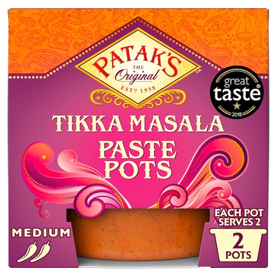 Pataks Tikka Masala Paste Pots 2X70g - Tesco Groceries