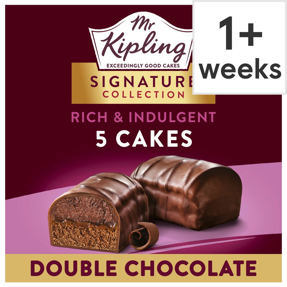 Mr Kipling Signature Collection Cakes - Double Chocolate 5 Pack - Tesco ...