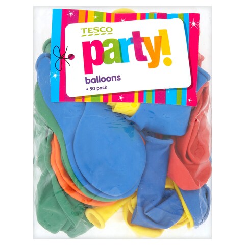 Tesco Assorted Balloons 50 Pack - Tesco Groceries