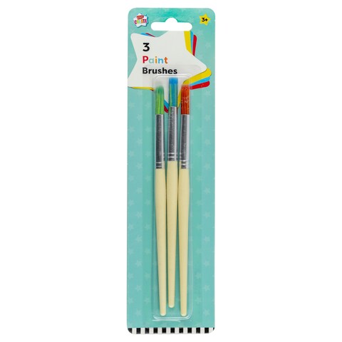 Kids Create Paint Brushes (3pk) - Tesco Groceries