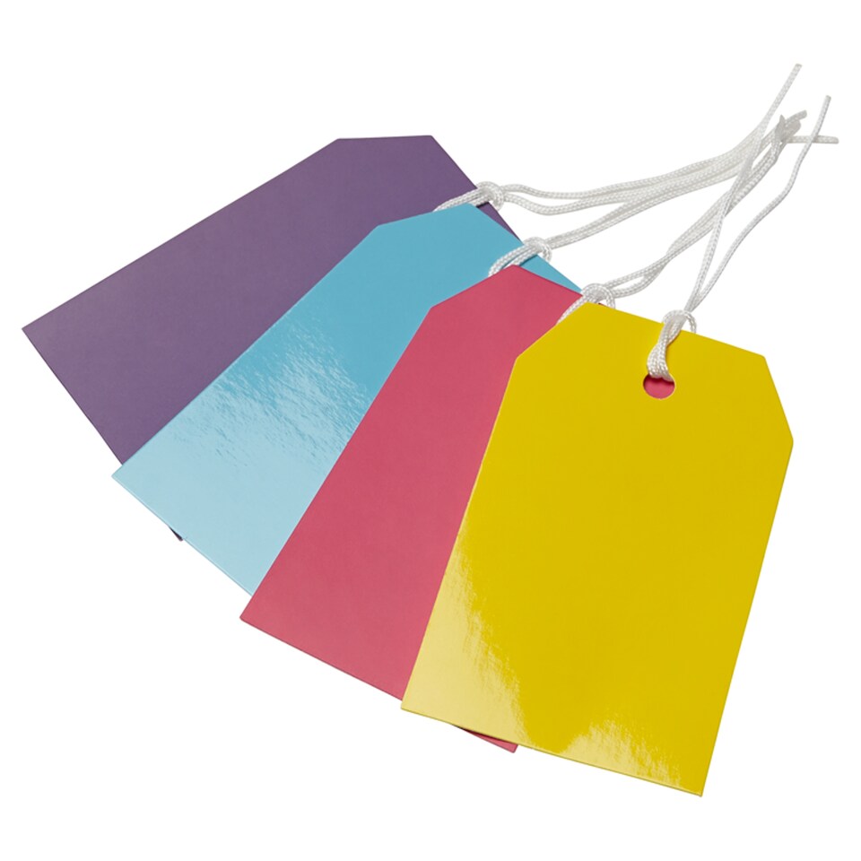 Tesco Multi Colours Tag 4 Pack - Tesco Groceries