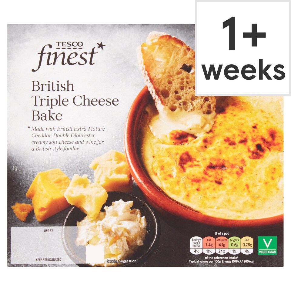 Tesco Finest British Triple Cheese Bake 300G - Tesco Groceries