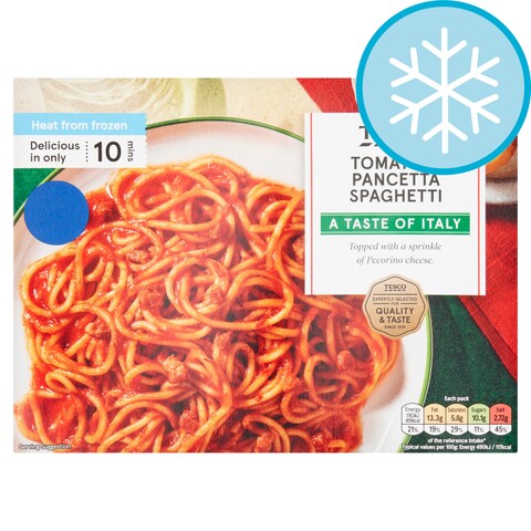 Tesco Tomato & Pancetta Spaghetti 400g - Tesco Groceries