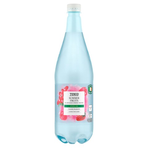 Tesco Summer Fruits Flavoured Sparkling Spring Water 1L - Tesco Groceries